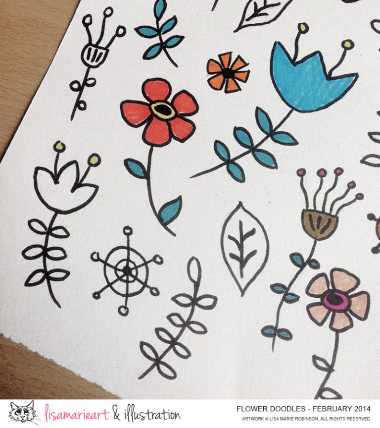 Whimsical Flower Doodles » Lisa Marie Art & Illustration