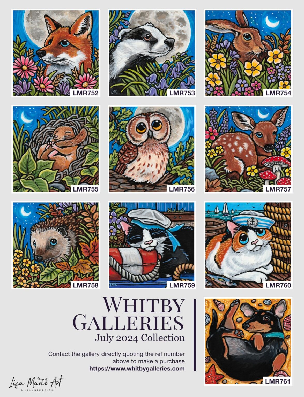 New Whitby Galleries Collection: British Wildlife at Night Paintings ...
